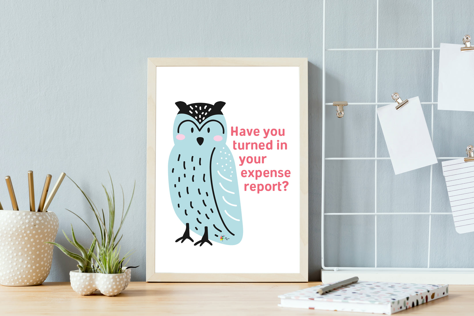 Expense Report Owl Funny Office Art Print – The Office Art Guy